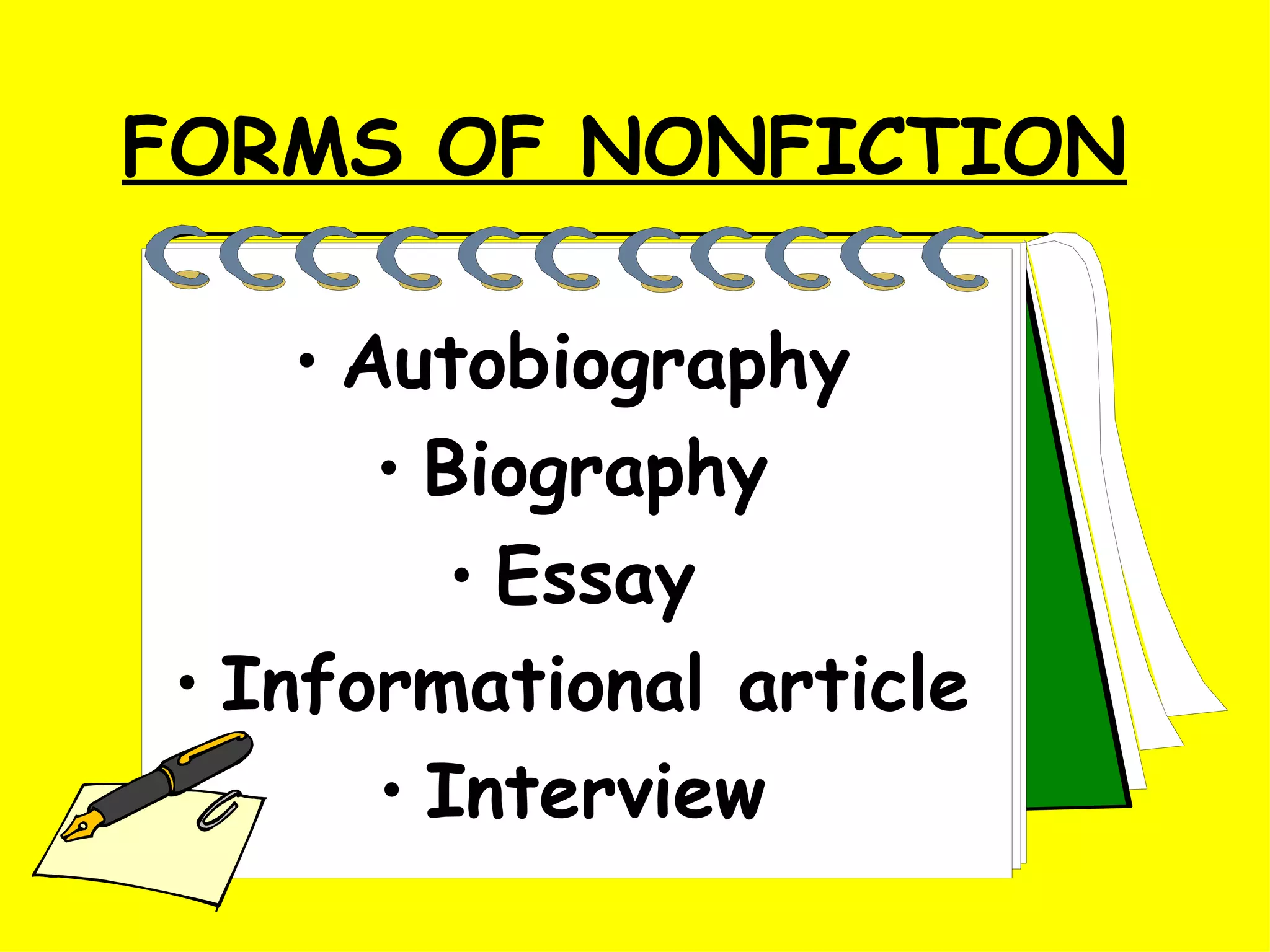 Nonfiction notes PPT | PPT