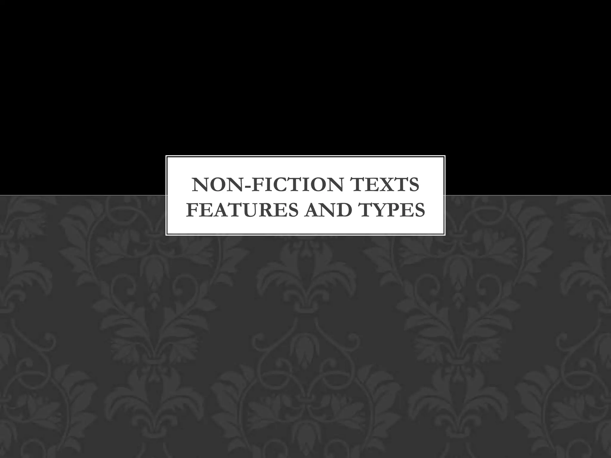 Nonfiction text features | PPTX | Books and Literature
