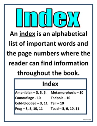Index For Kids Nonfiction