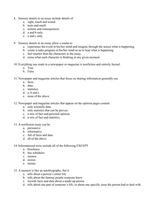 Nonfiction unit test (1) | DOC