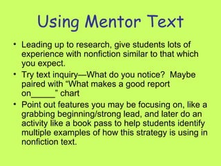 Nonfiction Writing Slideshow Draft | PPT