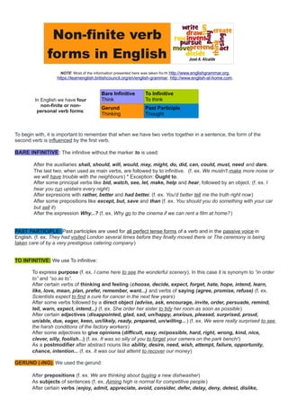 Non finite forms | PDF