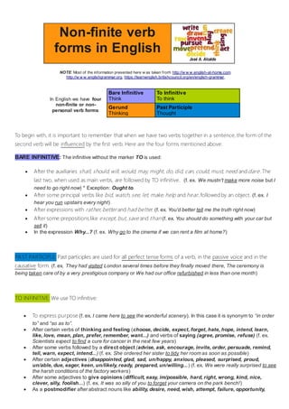 Non finite forms | DOC
