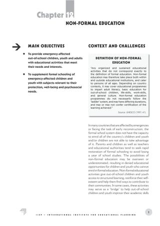 Non formal education | PDF