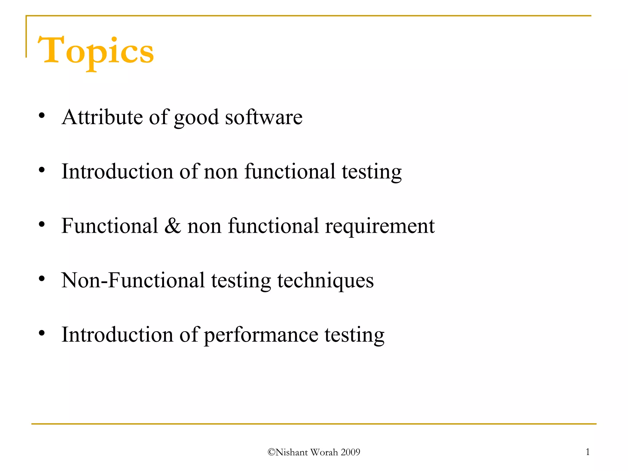 Non Functional Testing | PPT