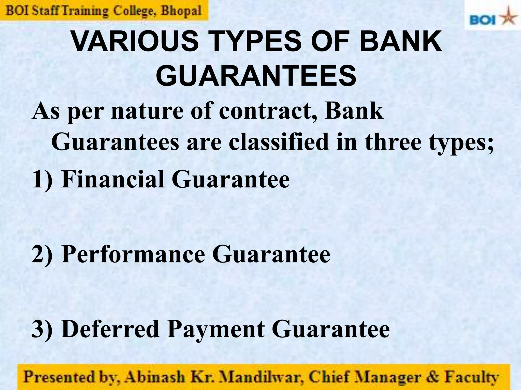 Non Fund Based Credit Facilities (BG & LC) | PDF