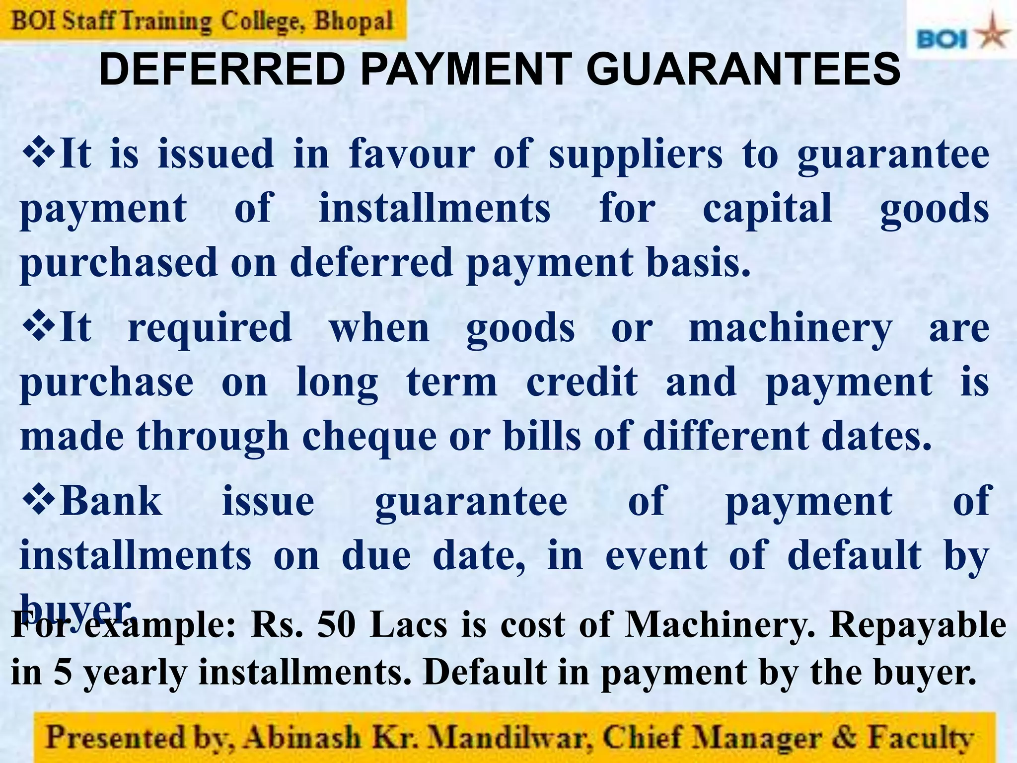 Non Fund Based Credit Facilities (BG & LC) | PDF