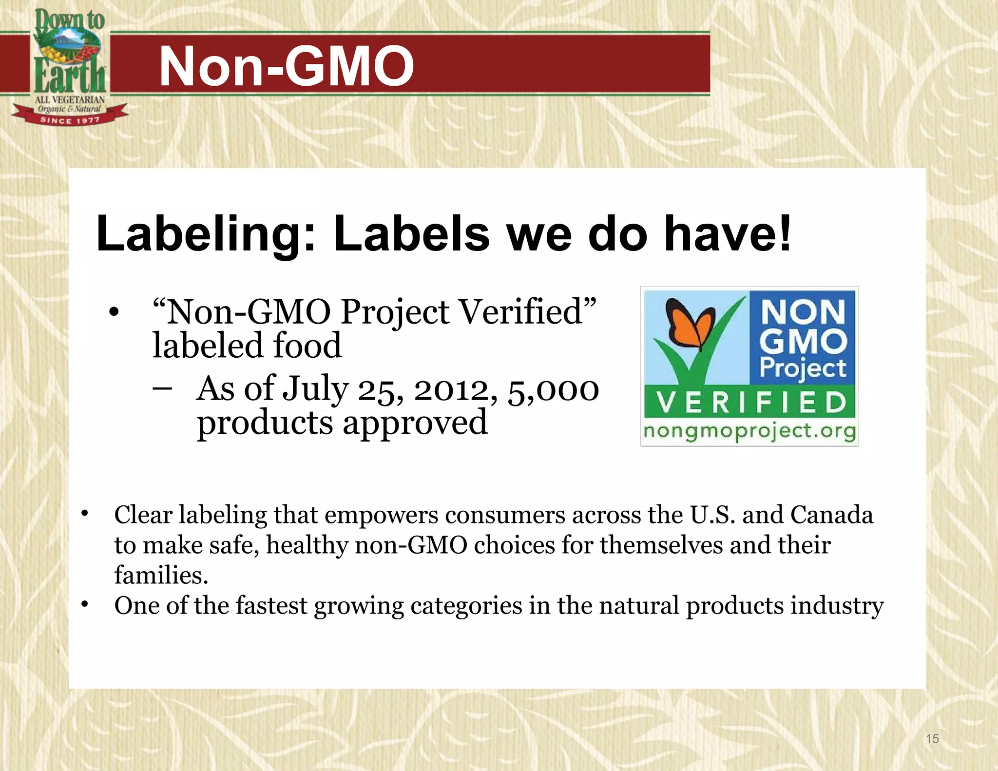 “Let’s Eat Non-GMO: The Importance of Labeling” | PPT