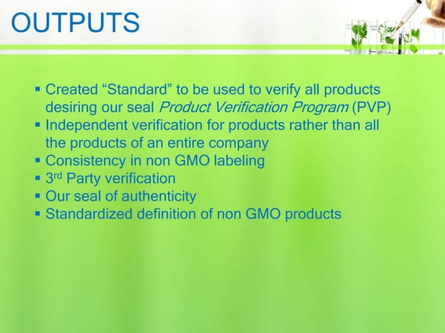 Non gmo project | PPTX