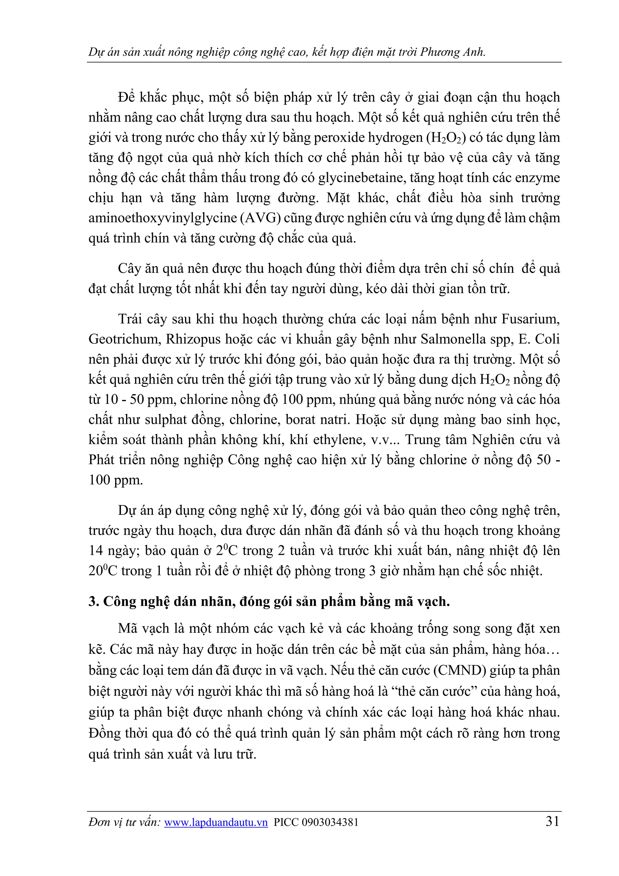 Thuyết minh dự án Nông nghiệp công nghệ cao kết hợp điện mặt trời Phương Anh - www.lapduandautu ...