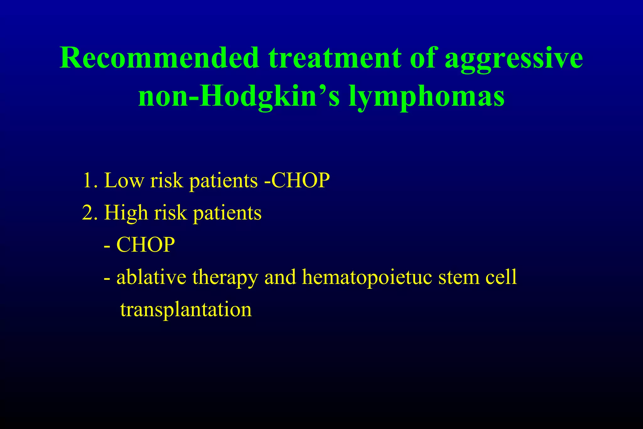 Non Hodgkins Lymphoma Ppt