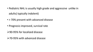 NON HODGKIN LYMPHOMA by Veronica Kanick, Resident paediatrics | PPTX