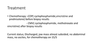 NON HODGKIN LYMPHOMA by Veronica Kanick, Resident paediatrics | PPTX