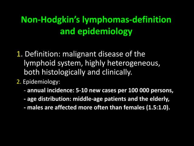 Non hodgkins lymphoma nandhu | PPTX | Blood Disorders | Diseases and Conditions