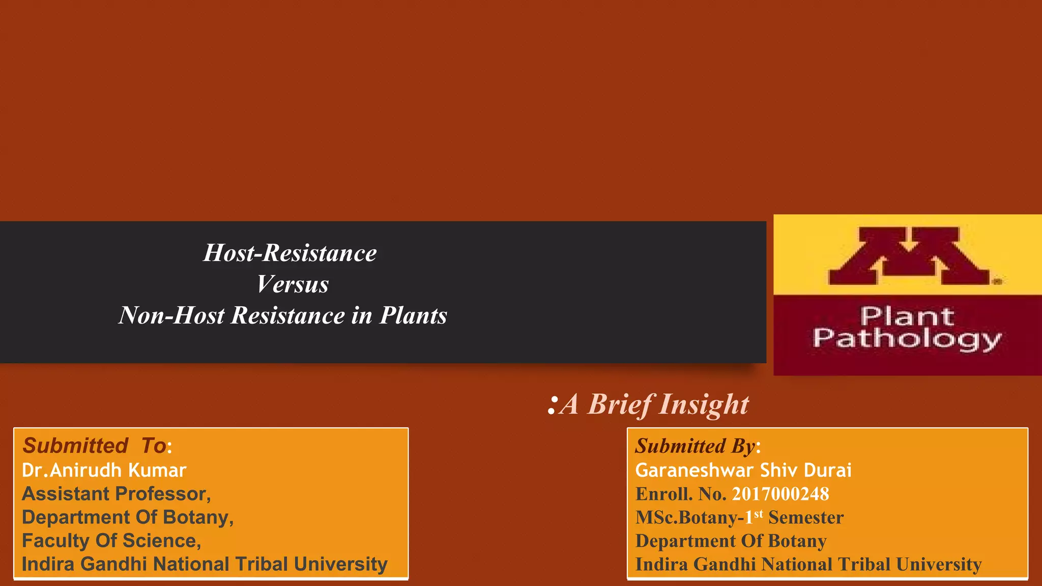 Host And Non-Host Resistance In Plants_Pathology | PDF
