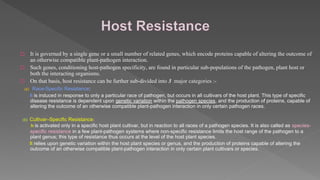 Host And Non-Host Resistance In Plants_Pathology | PDF
