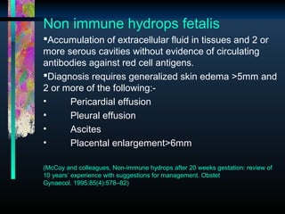 Managing Nonimmune hydrops fetalis | PPT