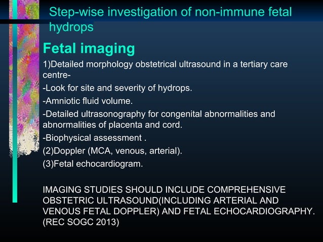 Managing Nonimmune hydrops fetalis | PPT
