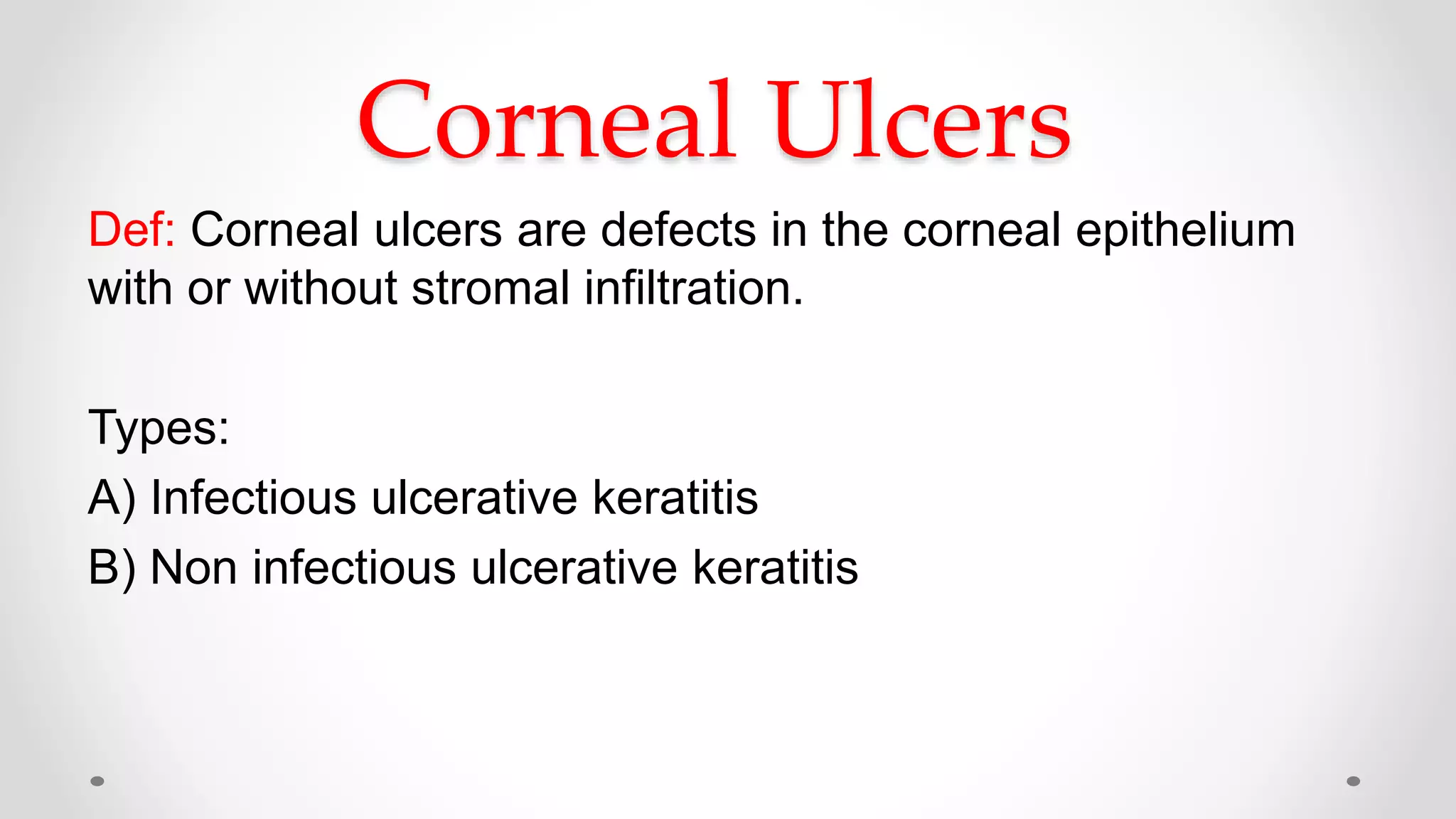 Non infectious corneal ulcers | PPTX