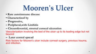 Non infectious corneal ulcers | PPTX