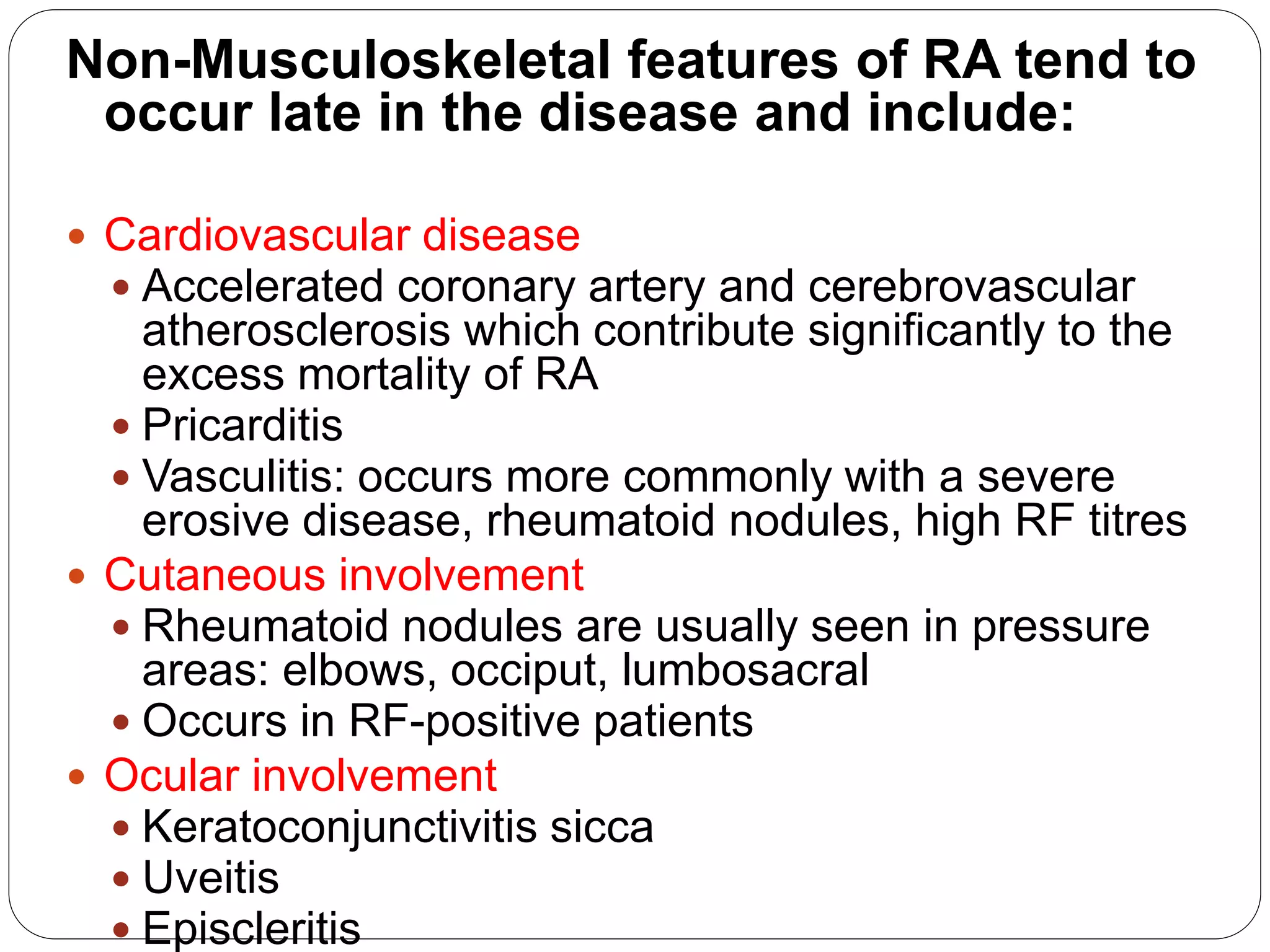 Noninfective inflammatory arthropathy- RHEUMATOID ARTHRITIS | PPT