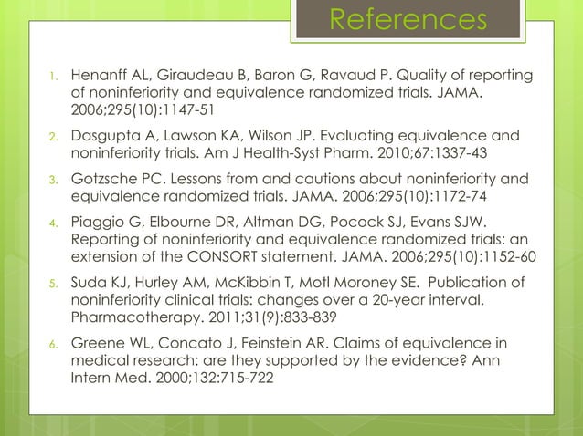 Noninferiority Trials Presentation | PPT