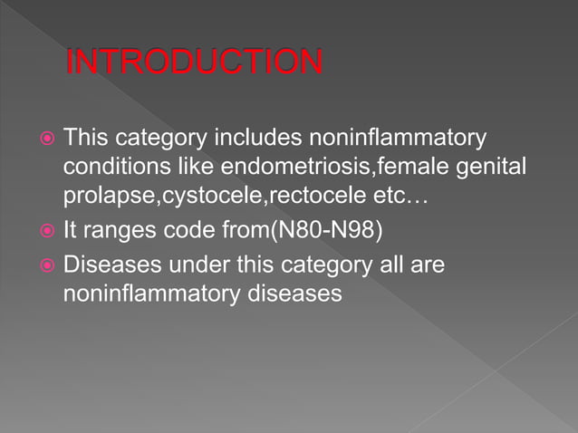 Noninflammatory disorders of female genital tract | PPTX