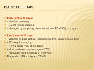 NON infectious complications of PERITONEAL DIALYSIS | PPTX