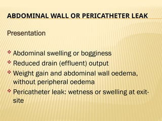 NON infectious complications of PERITONEAL DIALYSIS | PPTX