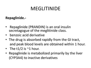 Non insulin therapy of Diabetes Mellitus | PPTX