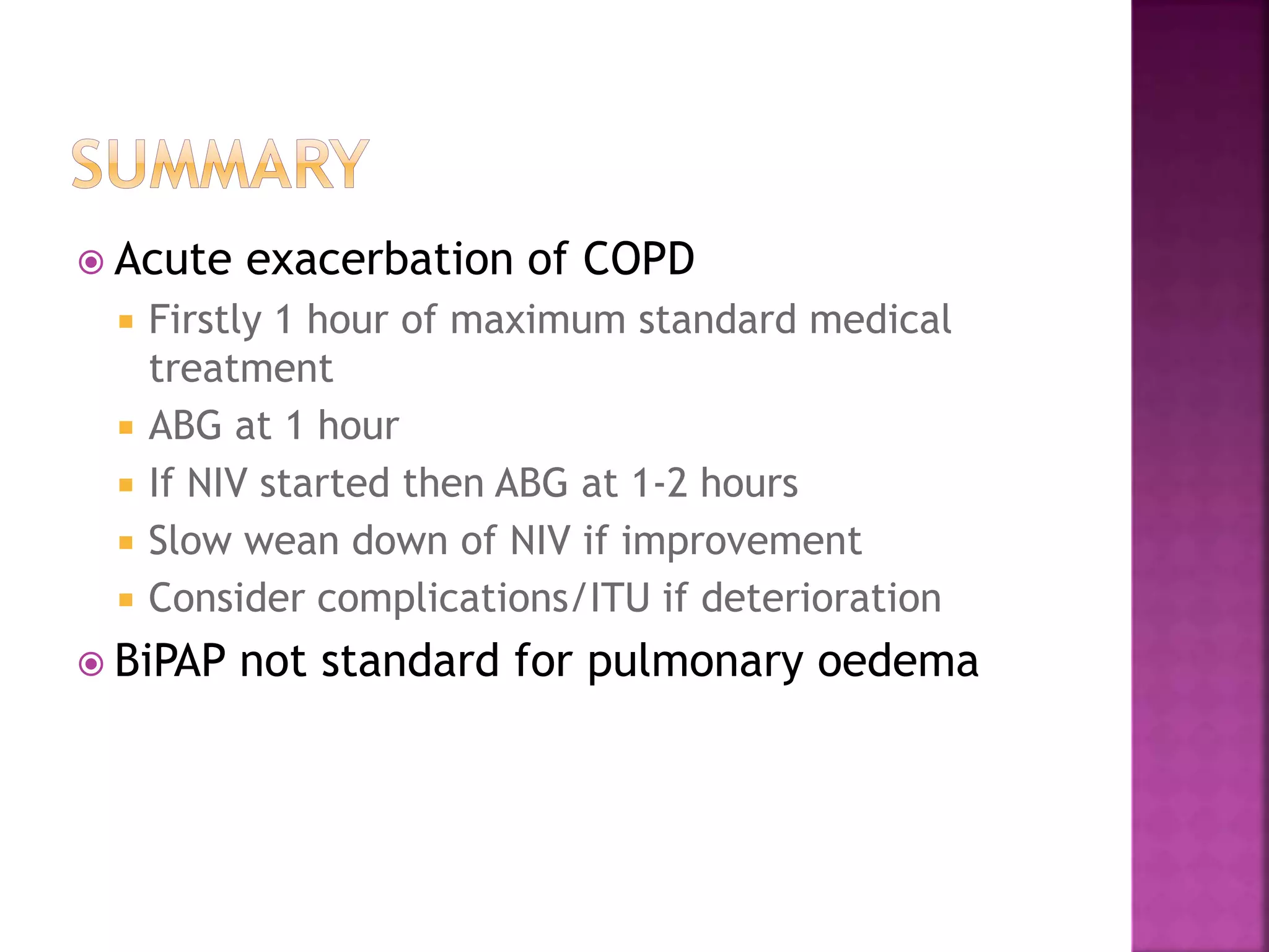 Non-invasive ventilation - BiPAP | PPTX