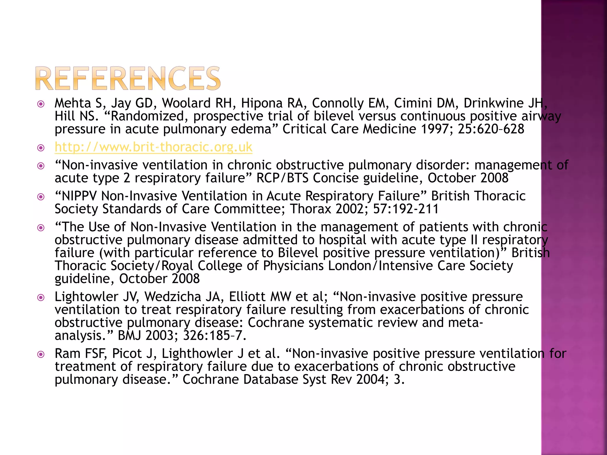 Non-invasive ventilation - BiPAP | PPTX