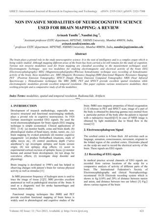 Non invasive modalities of neurocognitive science used for brain mapping | PDF