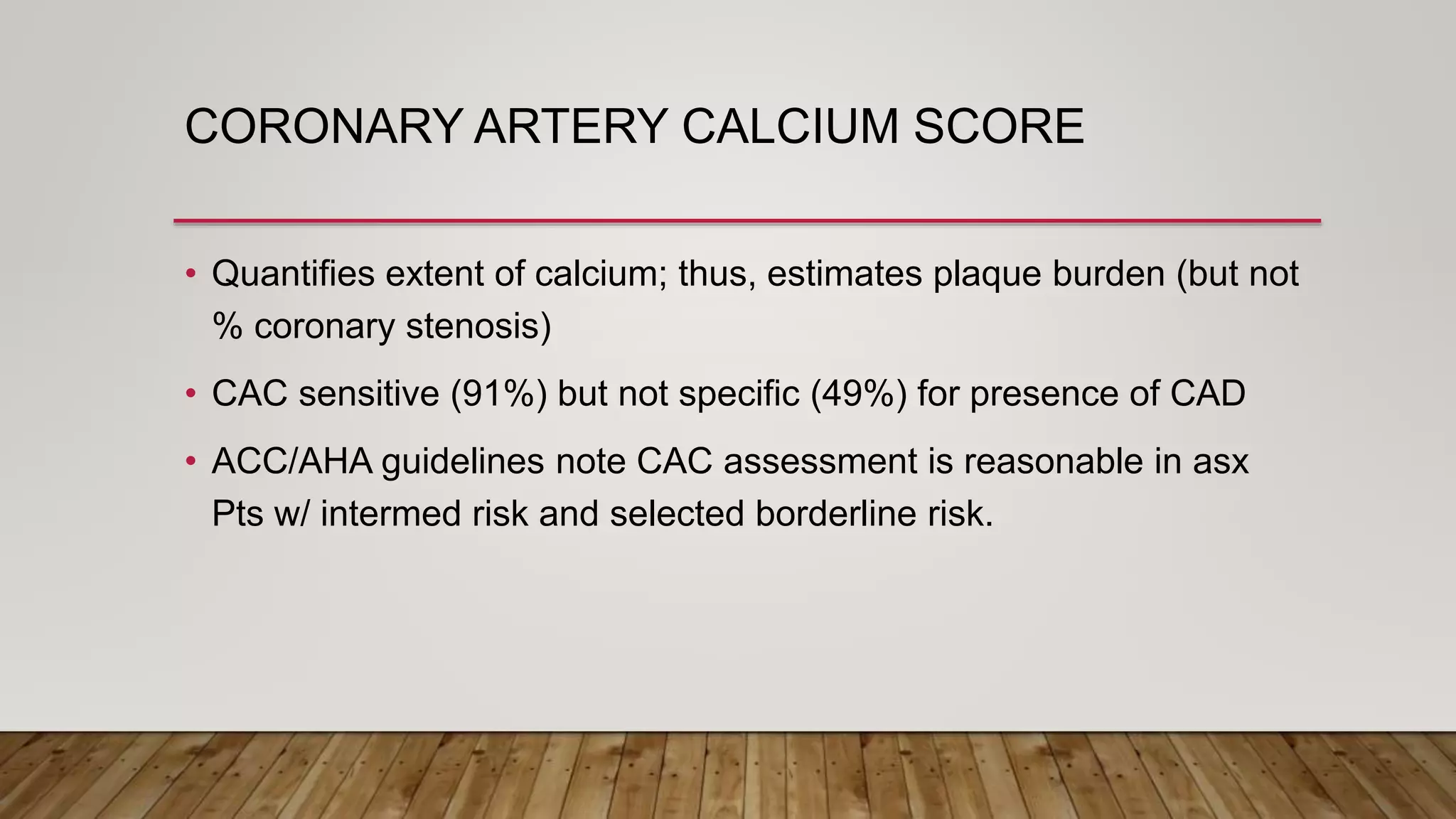 Noninvasive tests of CAD | PPTX