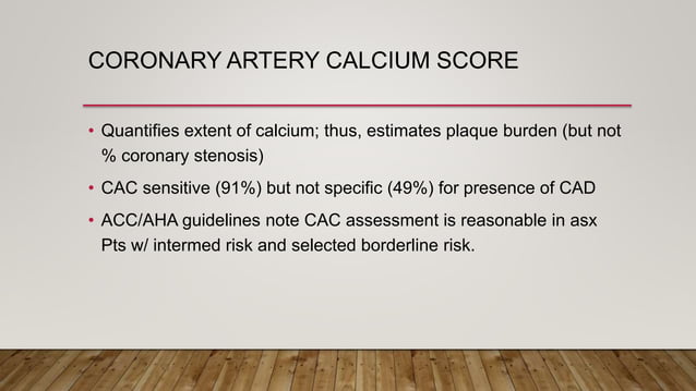 Noninvasive tests of CAD | PPT