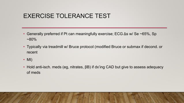 Noninvasive tests of CAD | PPT