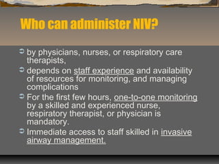 Non invasive ventilation | PPT