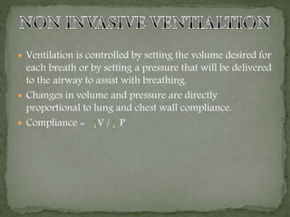 Non invasive ventilation | PPTX