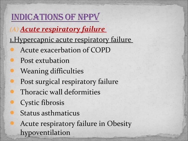 Non invasive ventilation | PPT | Lung and Respiratory Health | Diseases ...