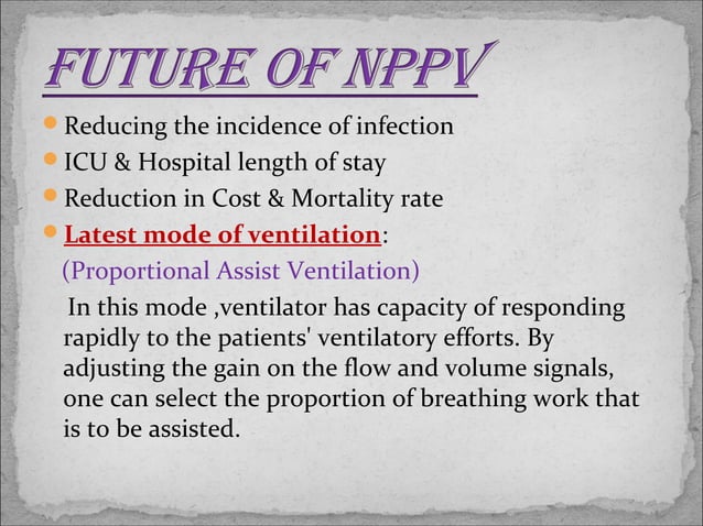 Non invasive ventilation | PPT | Lung and Respiratory Health | Diseases ...