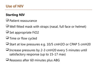 Non Invasive Ventilation in critical care | PPTX