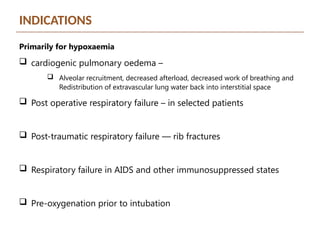 Non Invasive Ventilation in critical care | PPTX