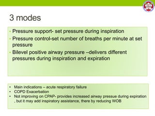 Non invasive ventilation 24th oct 2014 final | PPTX