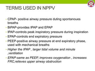 Non invasive ventilation 24th oct 2014 final | PPTX