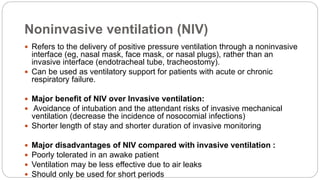 Non invasive ventilation dr bikal | PPTX