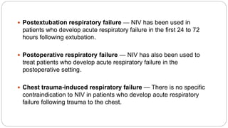 Non invasive ventilation dr bikal | PPTX