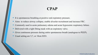 NON INVASIVE VENTILATION basic mode pptptx | PPTX