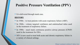 NON INVASIVE VENTILATION basic mode pptptx | PPTX