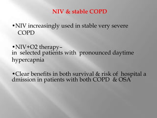 Non invasive ventillation... | PPTX