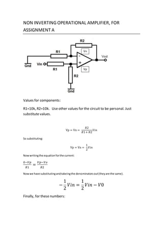 Non inverting opamp | PDF